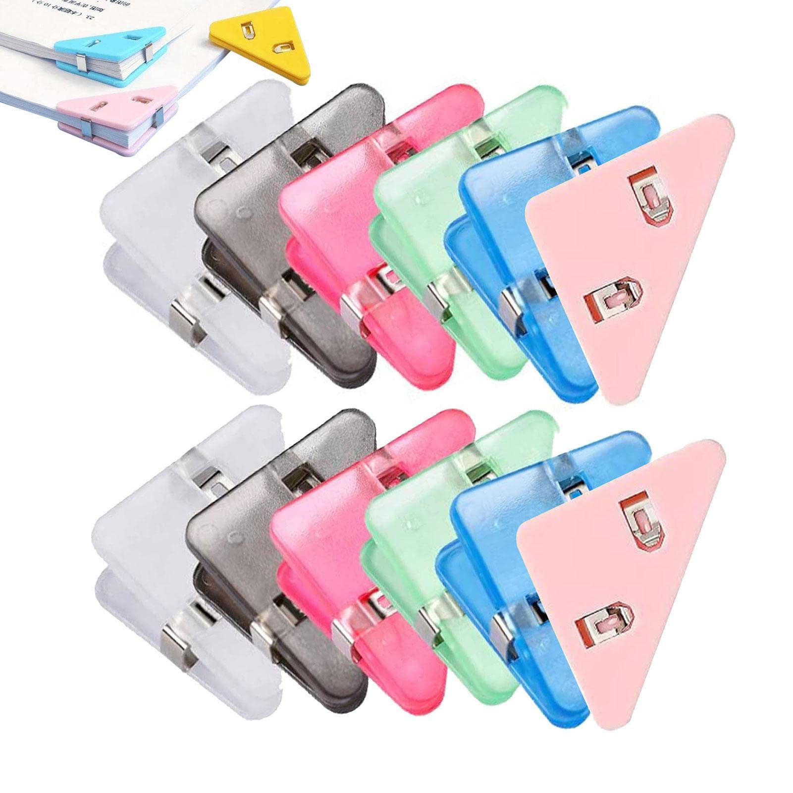 Buy Genevieve Corner Paper Clips - Solid Triangular Book Page Corner ...