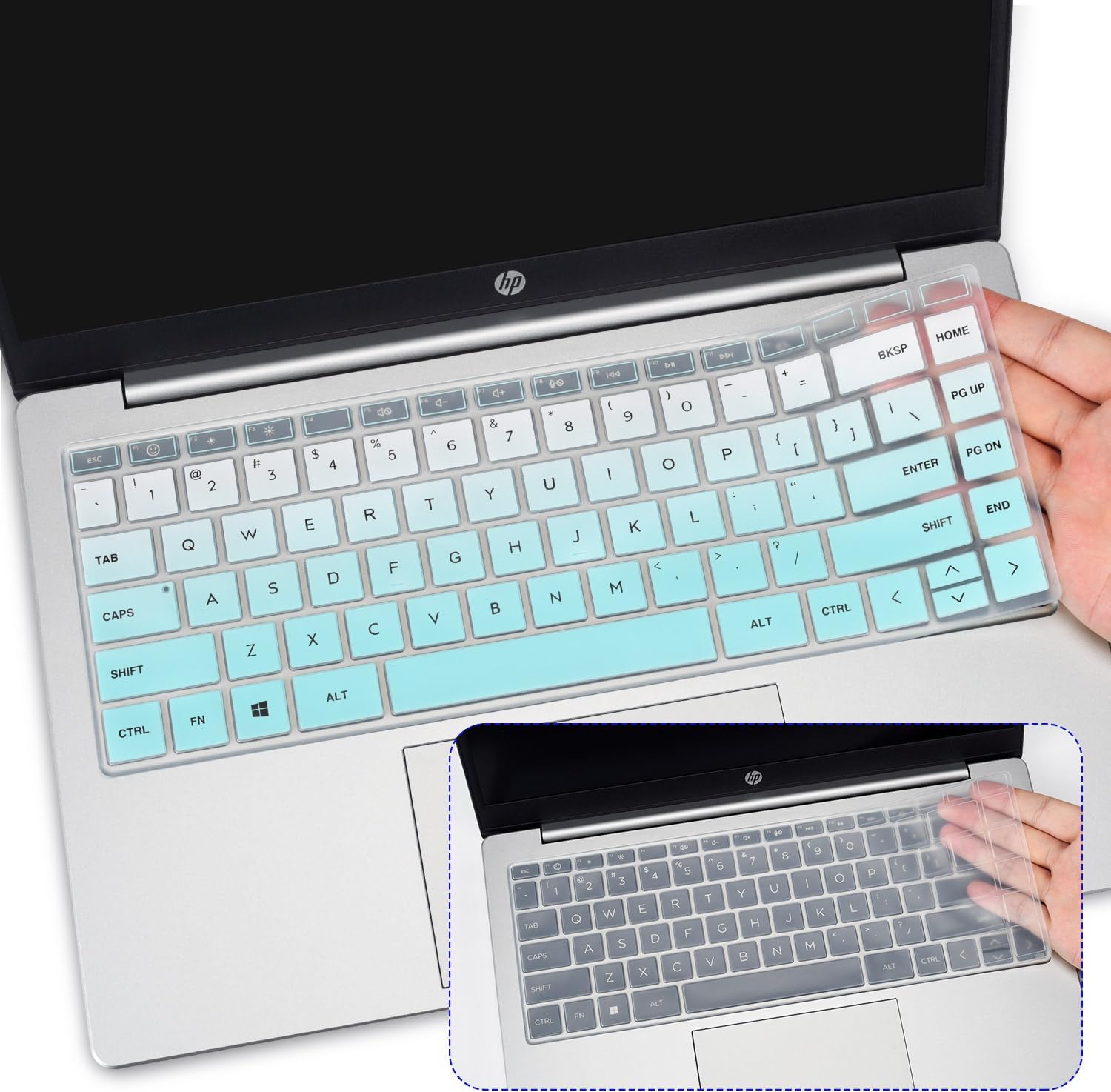 Amazon.com: 2PCS Keyboard Cover for HP Laptop 14" 14z-em000 14t-ep000 ...