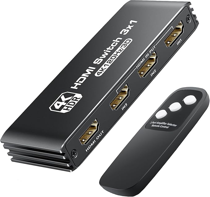 Amazon.com: NEWCARE 3 Ports HDMI 2.1 Switch Box 4K@120Hz, HDMI 2.1 ...