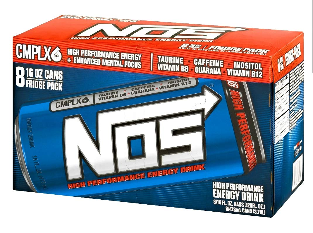 Amazon.com : Nos Energy Nos Energy Drink, 8 cans/16 fl oz : Grocery ...