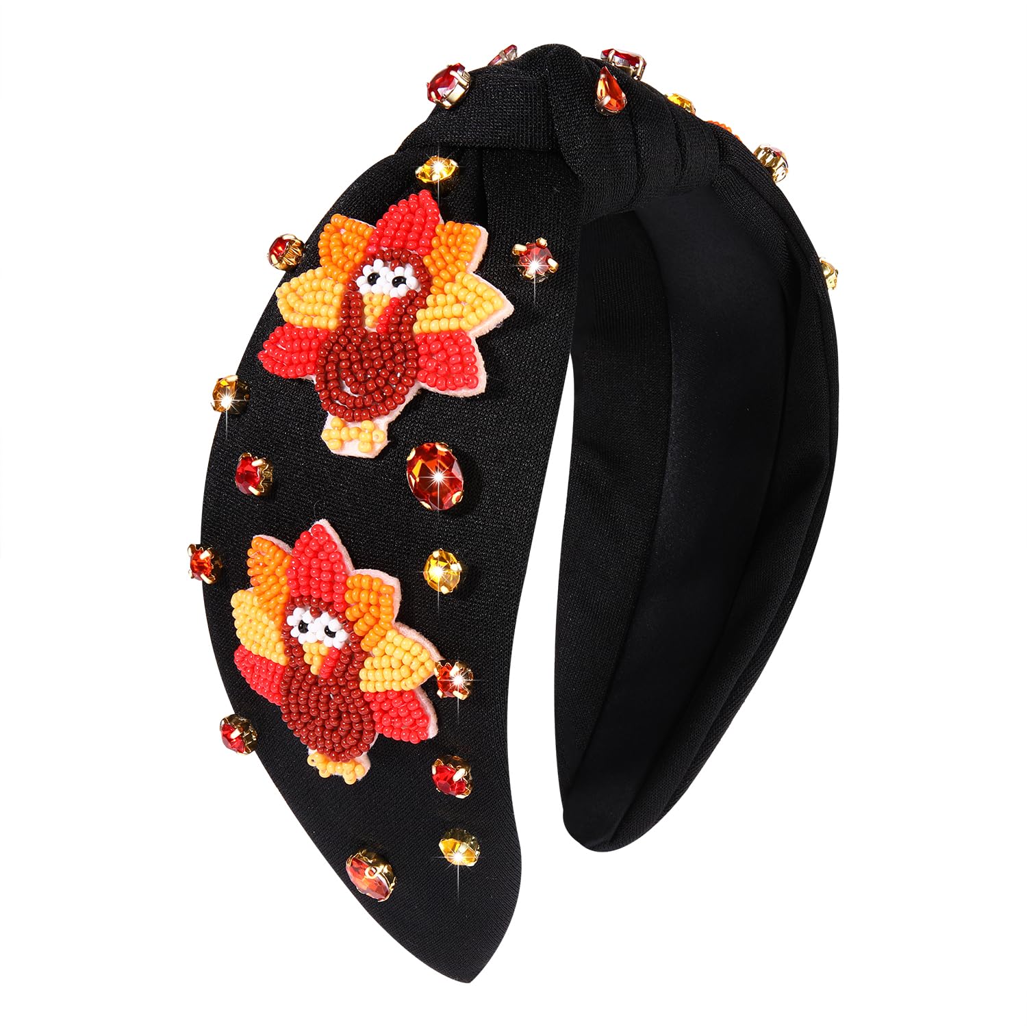 Amazon.com : boderier Thanksgiving Headband Beaded Turkey Headband ...