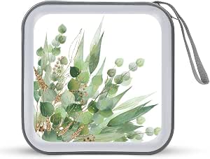 Amazon.com: Fresh Sage Green White CD DVD Storage Case，Premium Plastic ...