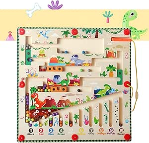 Amazon.co.jp: Sironoa モンテッソーリ玩具 知育玩具 木のおもちゃ 木製磁気迷路 2 3 4 5 6歳 マグネット迷路ボード 木製形合わせ おもちゃ 指先訓練 早期開発 脳 ...