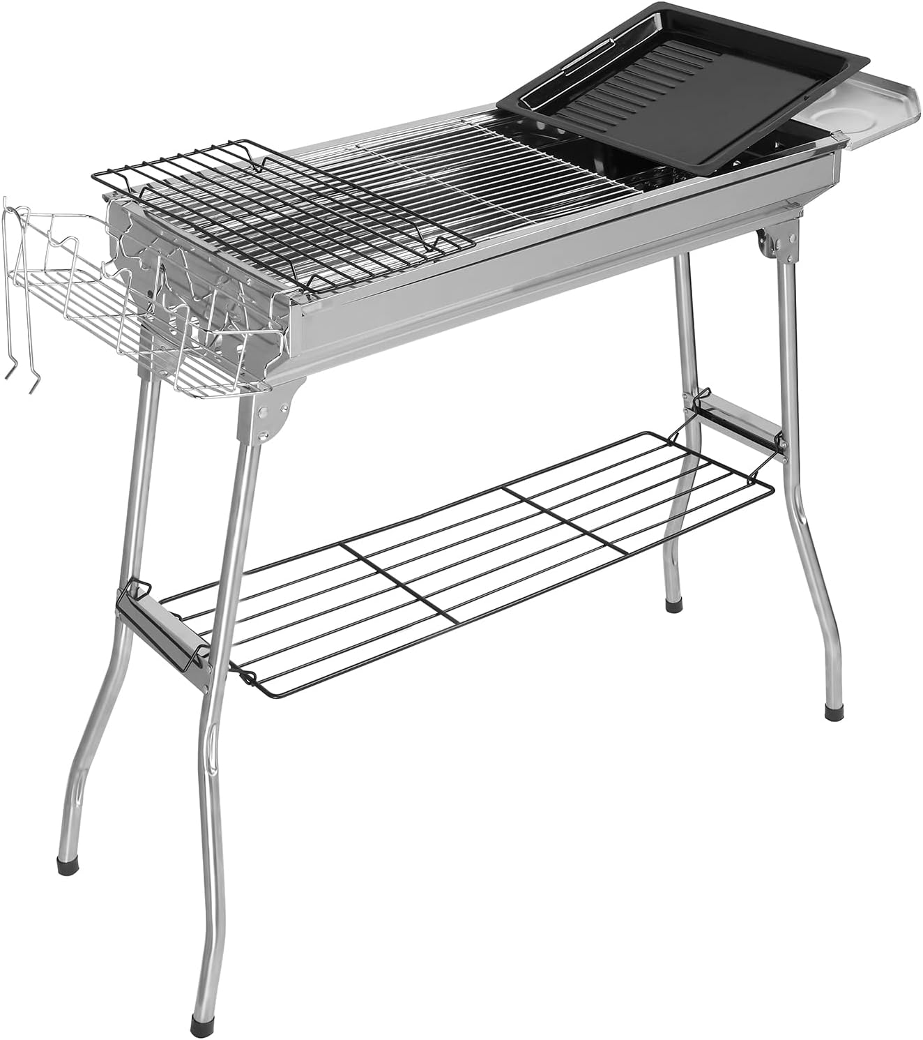 Amazon.com: Portable Charcoal Grill and Smoker, Foldable Stainless ...