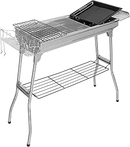 Portable Charcoal BBQ Grill for Easy to Setup Barbecue Grill Rust ...