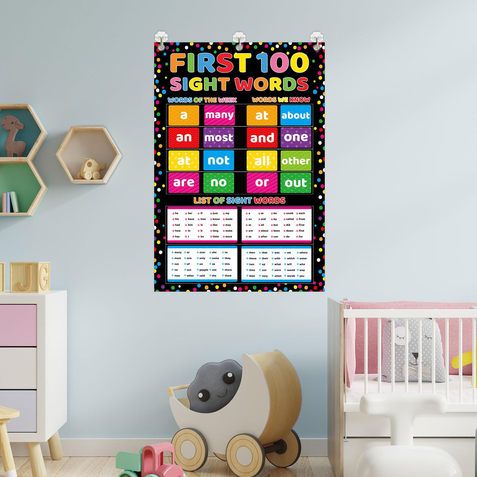 Snapklik.com : Back To School First 100 Sight Words Pocket Chart For ...
