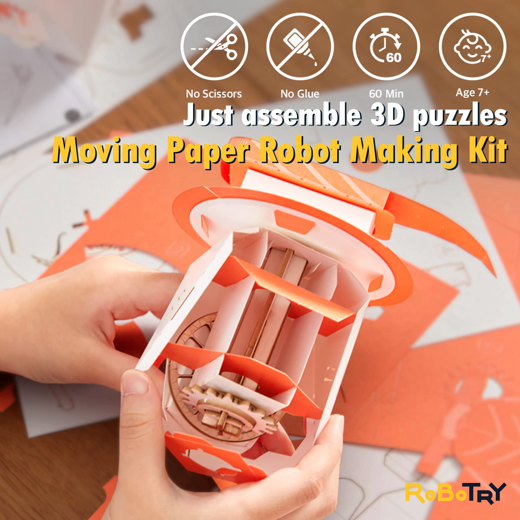 Snapklik.com : ROBOTRY Moving Paper Robot Kit - Master Of Salmon Sushi
