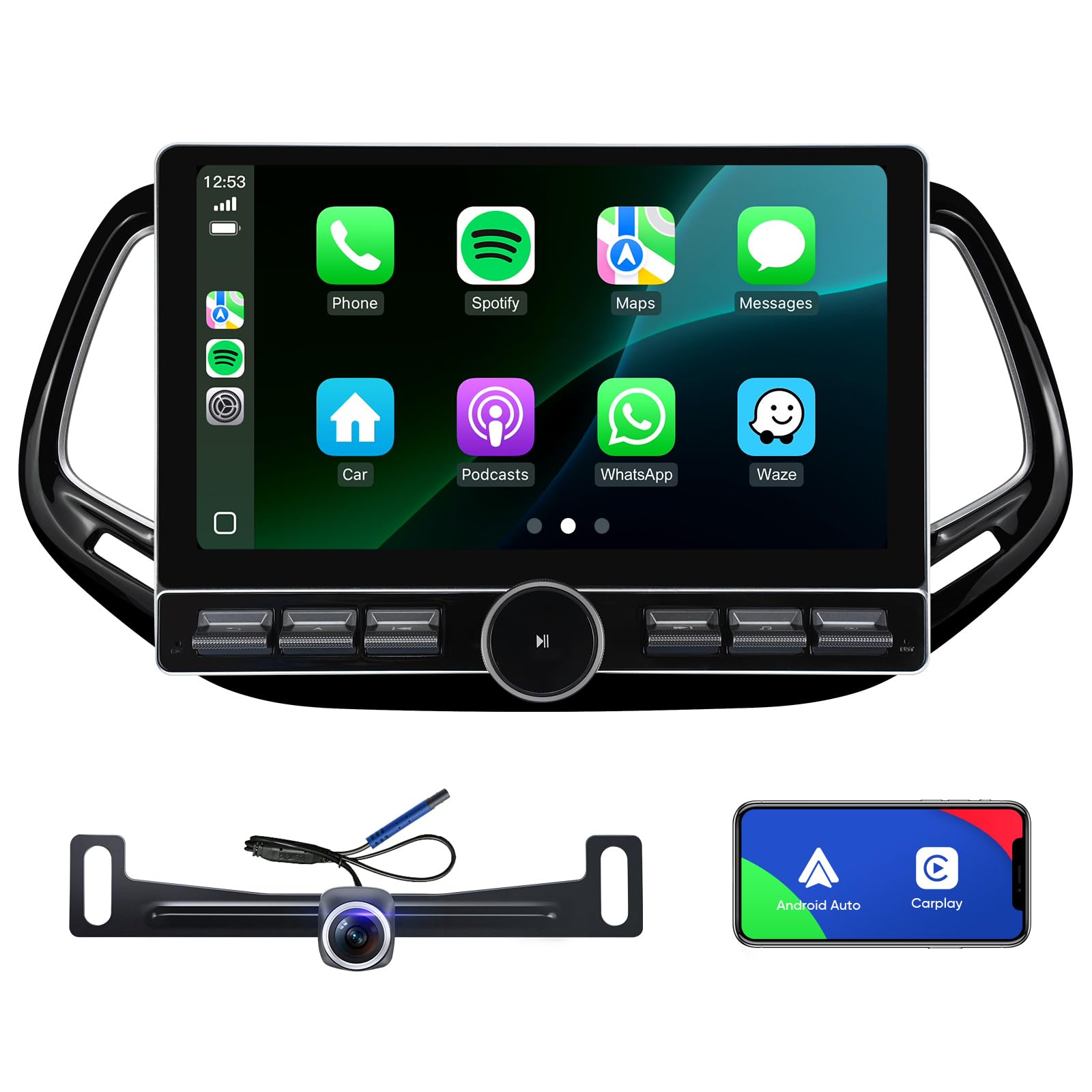Snapklik.com : Car Stereo Radio For Jeep Compass 2017-2020 Wireless ...
