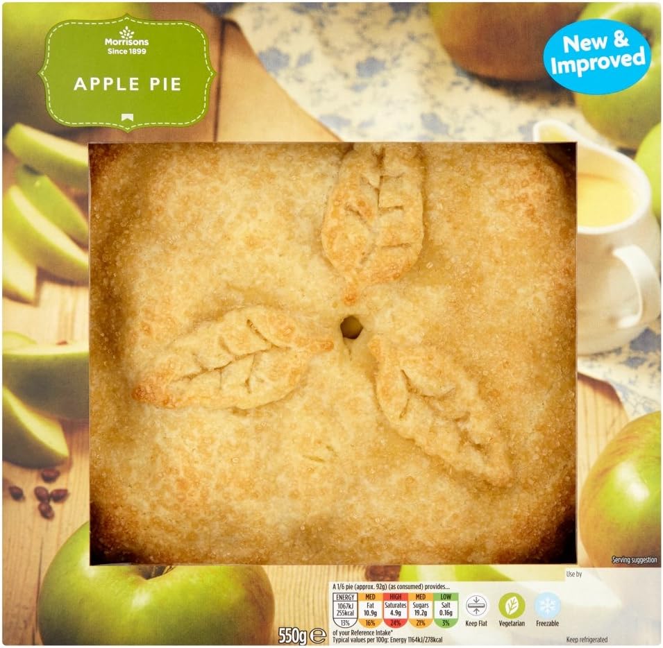 Morrisons Apple Pie 550G, 1 x 550 g : Amazon.co.uk: Grocery