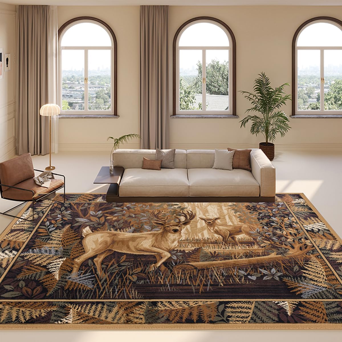 Amazon.com: Champion Rugs Wildlife Nature Rustic Lodge Cabin Decor Elk ...