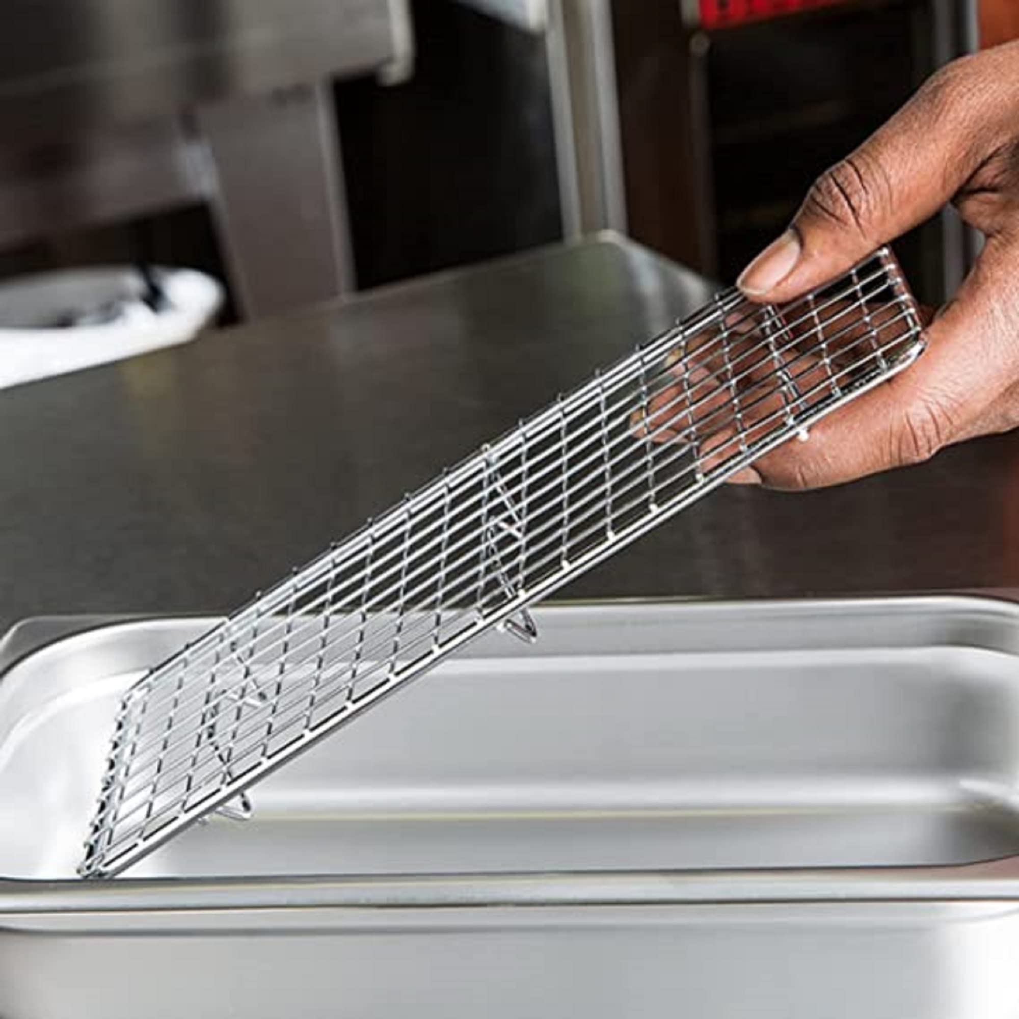 Snapklik.com : 5"x 10" Third Size Rectangular Wire Pan Grate Chrome ...