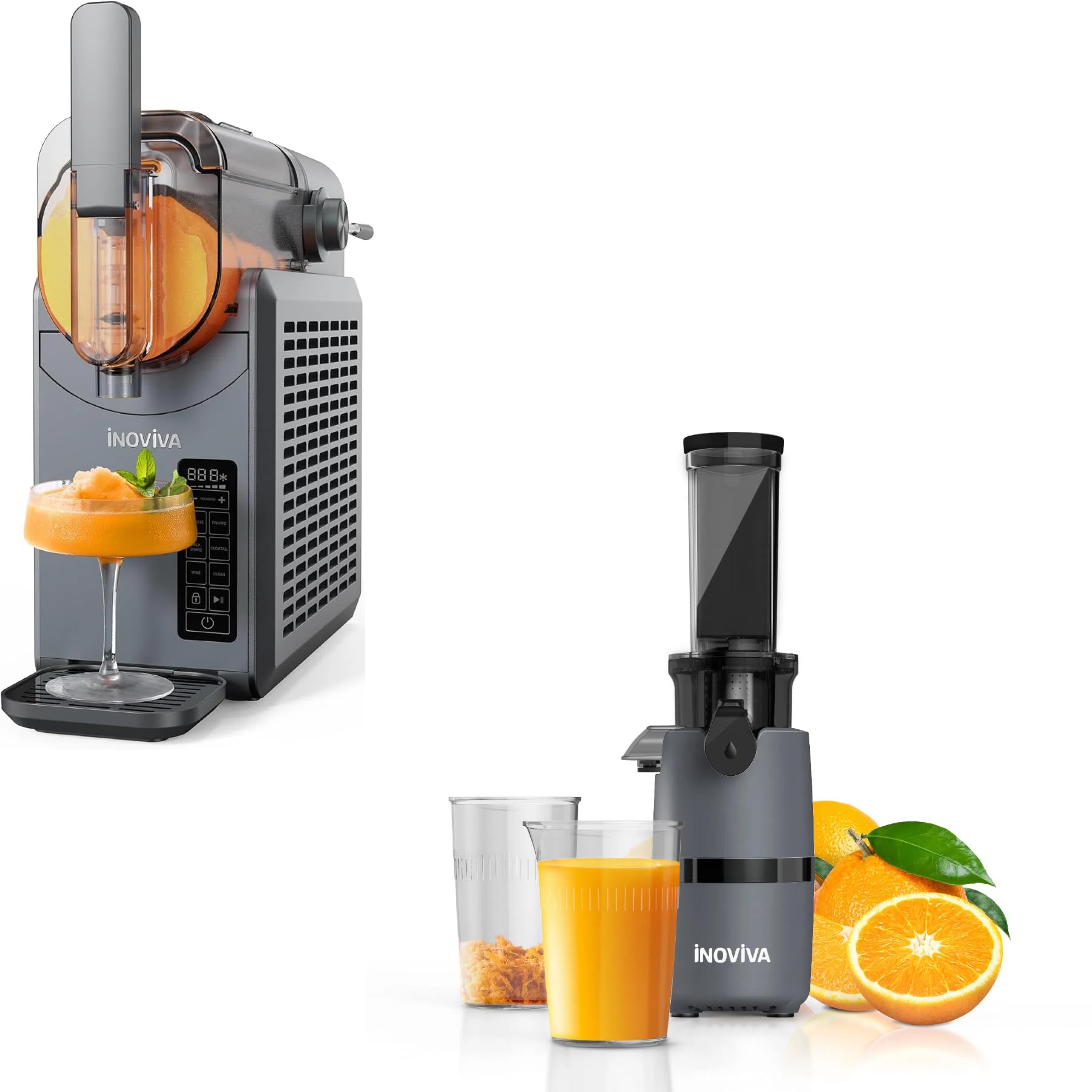 Amazon.com: Slushie Machine Bundle with Masticating Juicer Machines ...