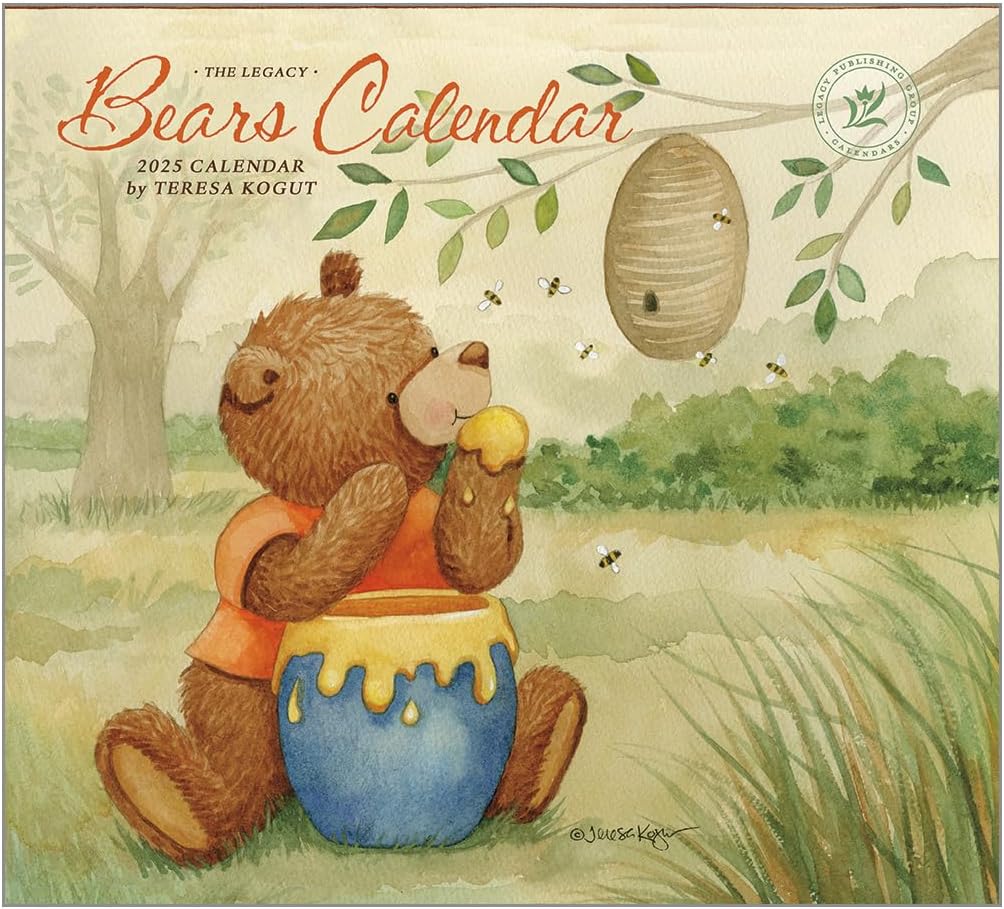 Amazon.com: Legacy Bears 13 x 12 Paper 2025 Hanging Wall Calendar ...