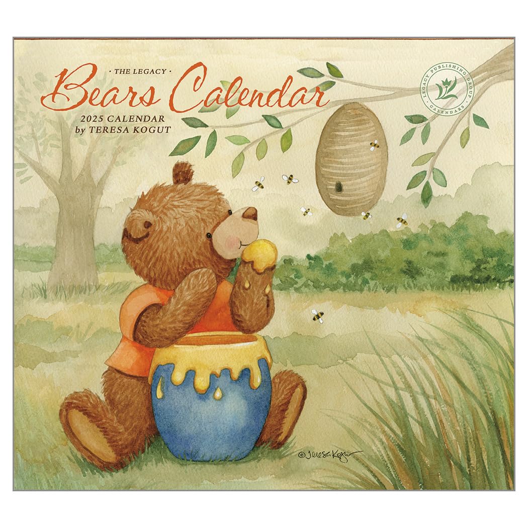Amazon.com: Legacy Bears 13 x 12 Paper 2025 Hanging Wall Calendar ...