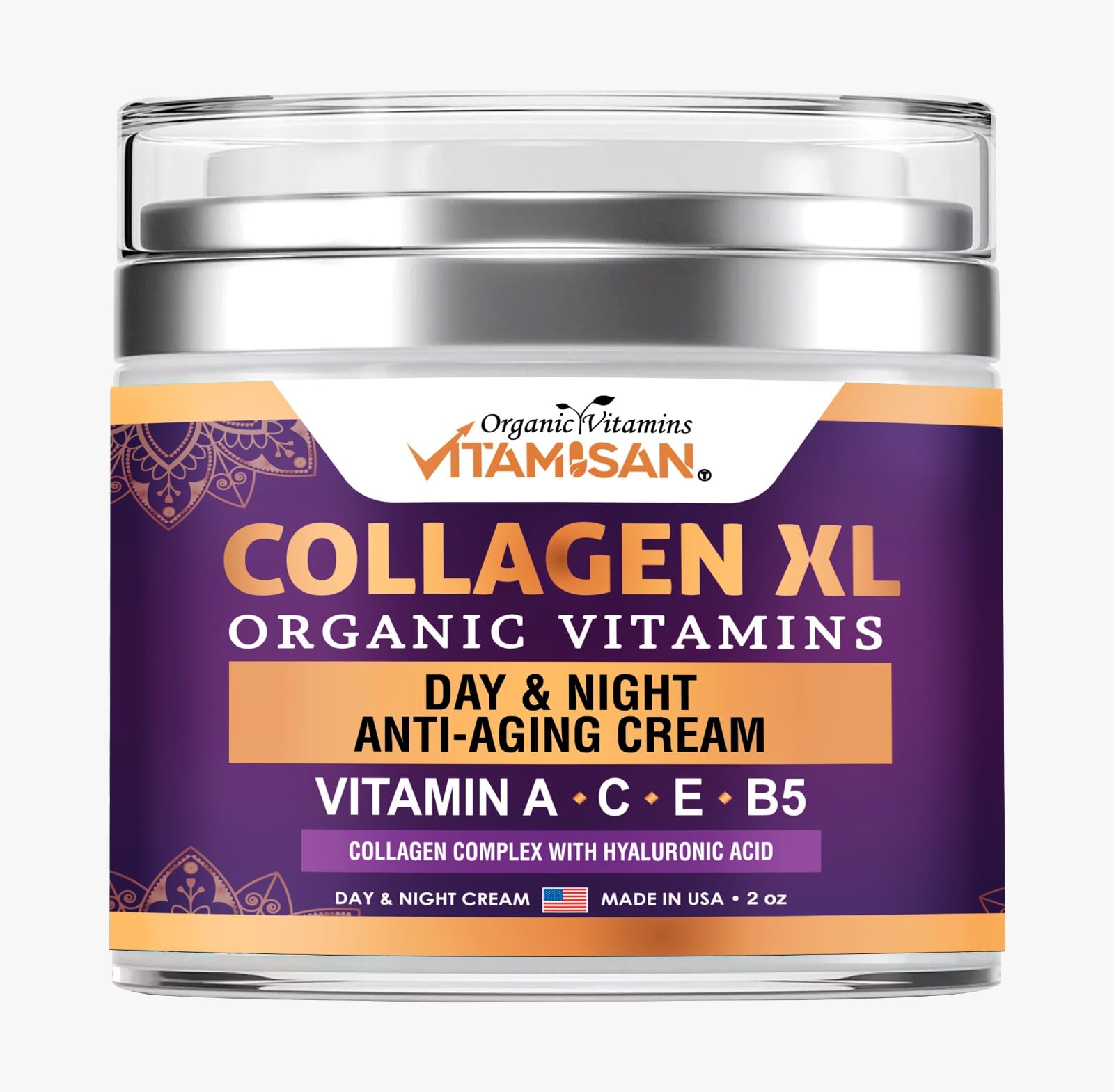 Amazon.com: Face Collagen Cream with Retinol and Hyaluronic Acid, Day ...