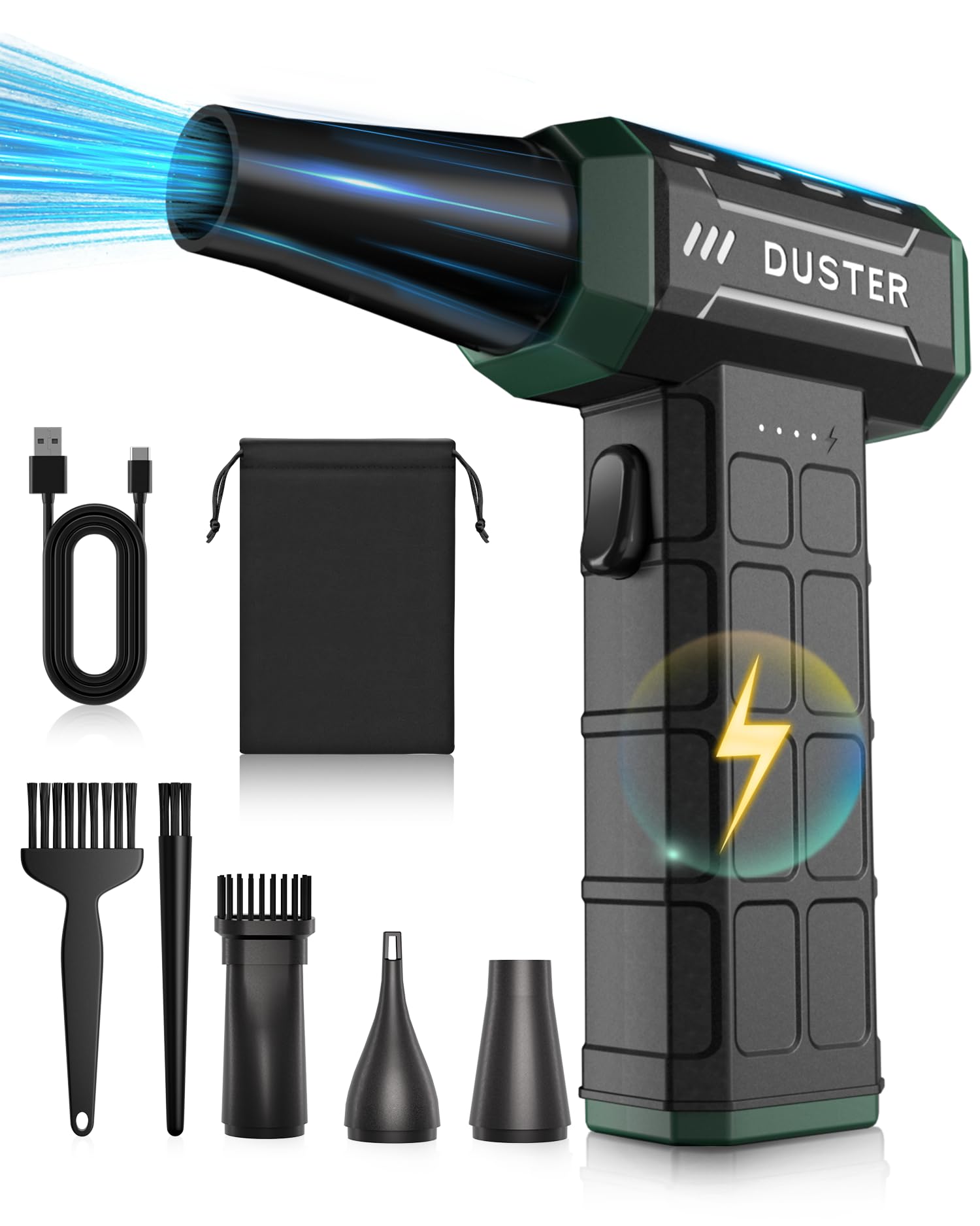 Amazon.com: EOUMJE Compressed Air Duster-150,000RPM Electric Cleaner ...