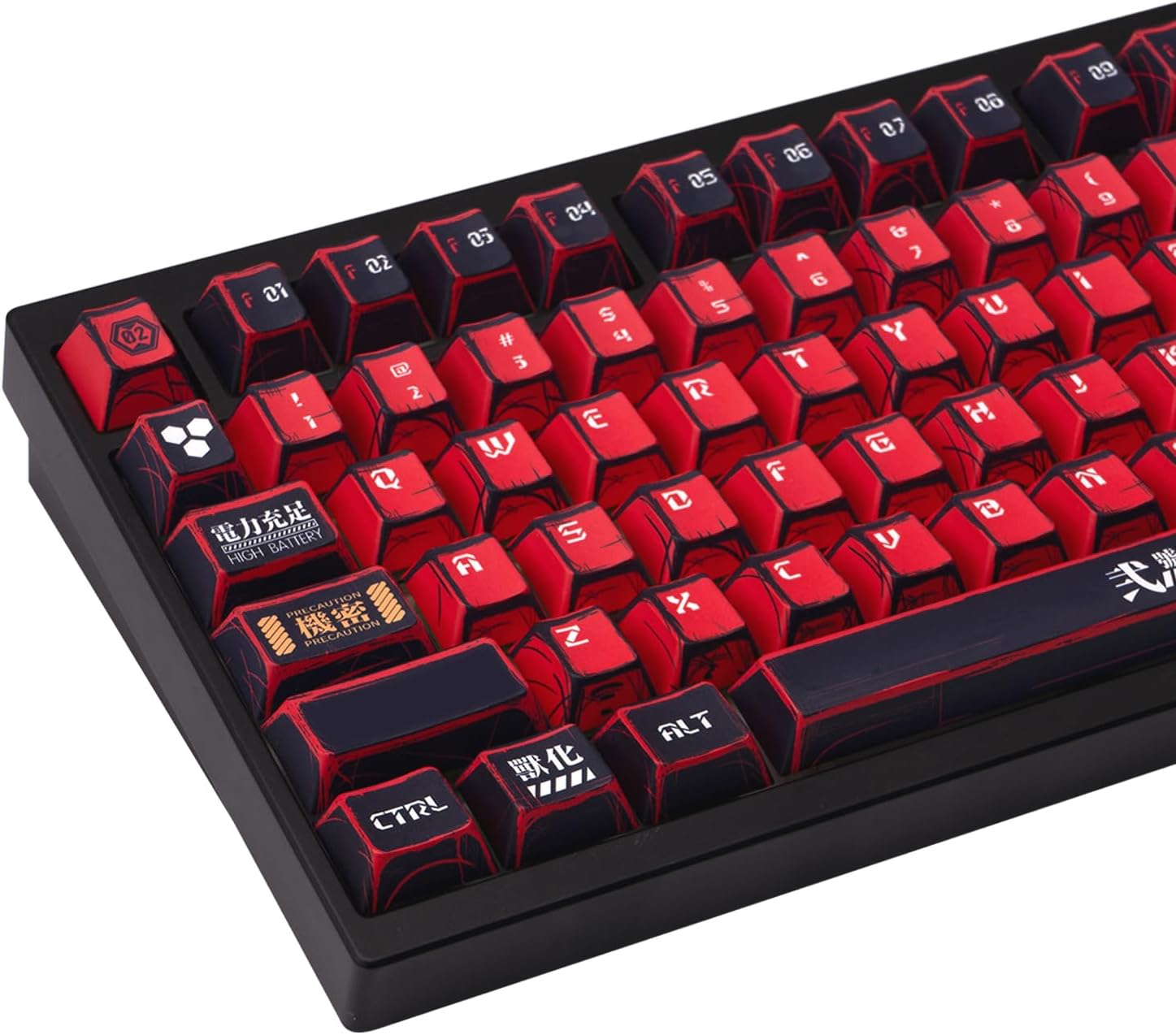 Amazon.com: GEKUCAP Red and Black PBT Keycaps Set 135 Keys Cherry ...