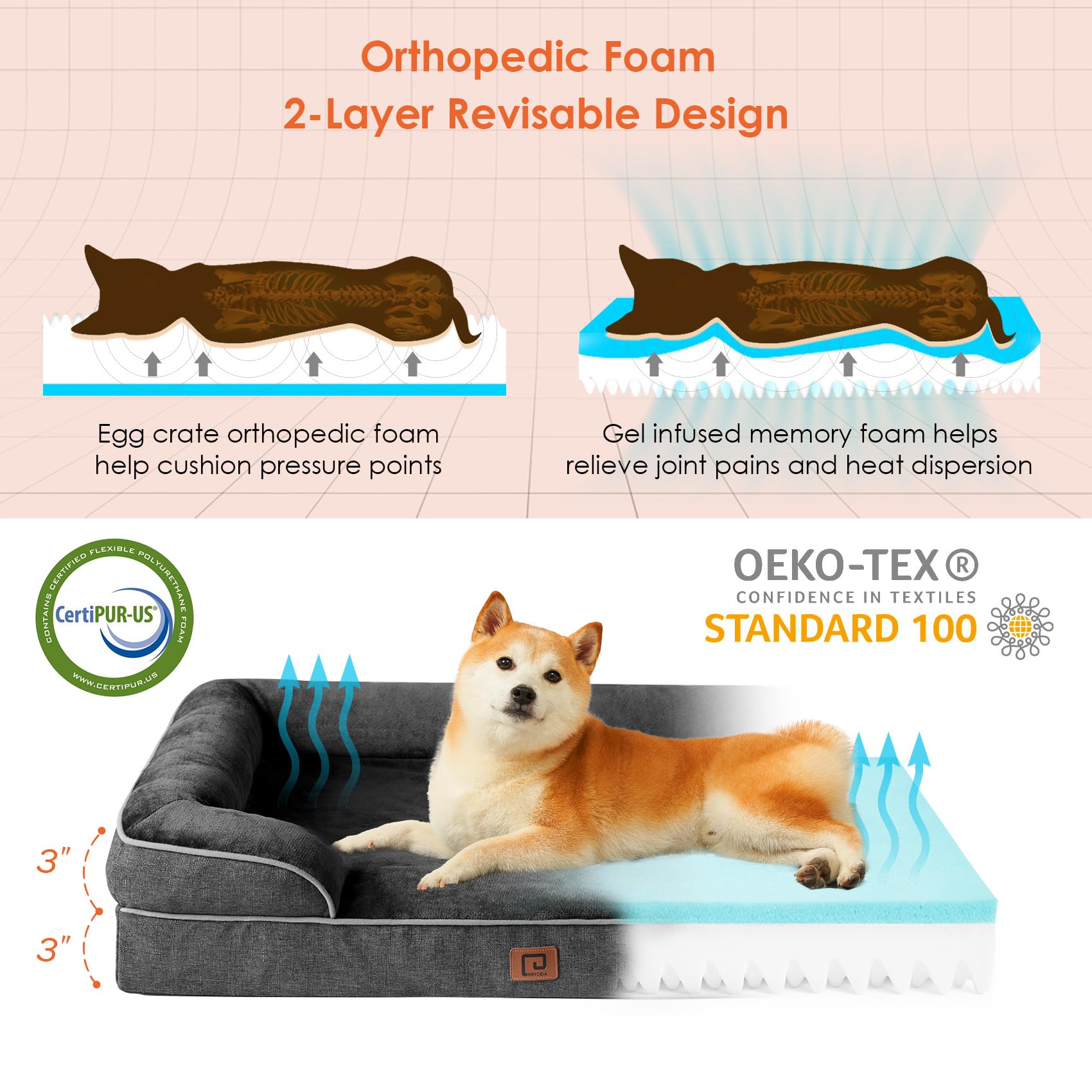 Snapklik.com : EHEYCIGA Orthopedic Dog Beds For Extra Large Dogs ...