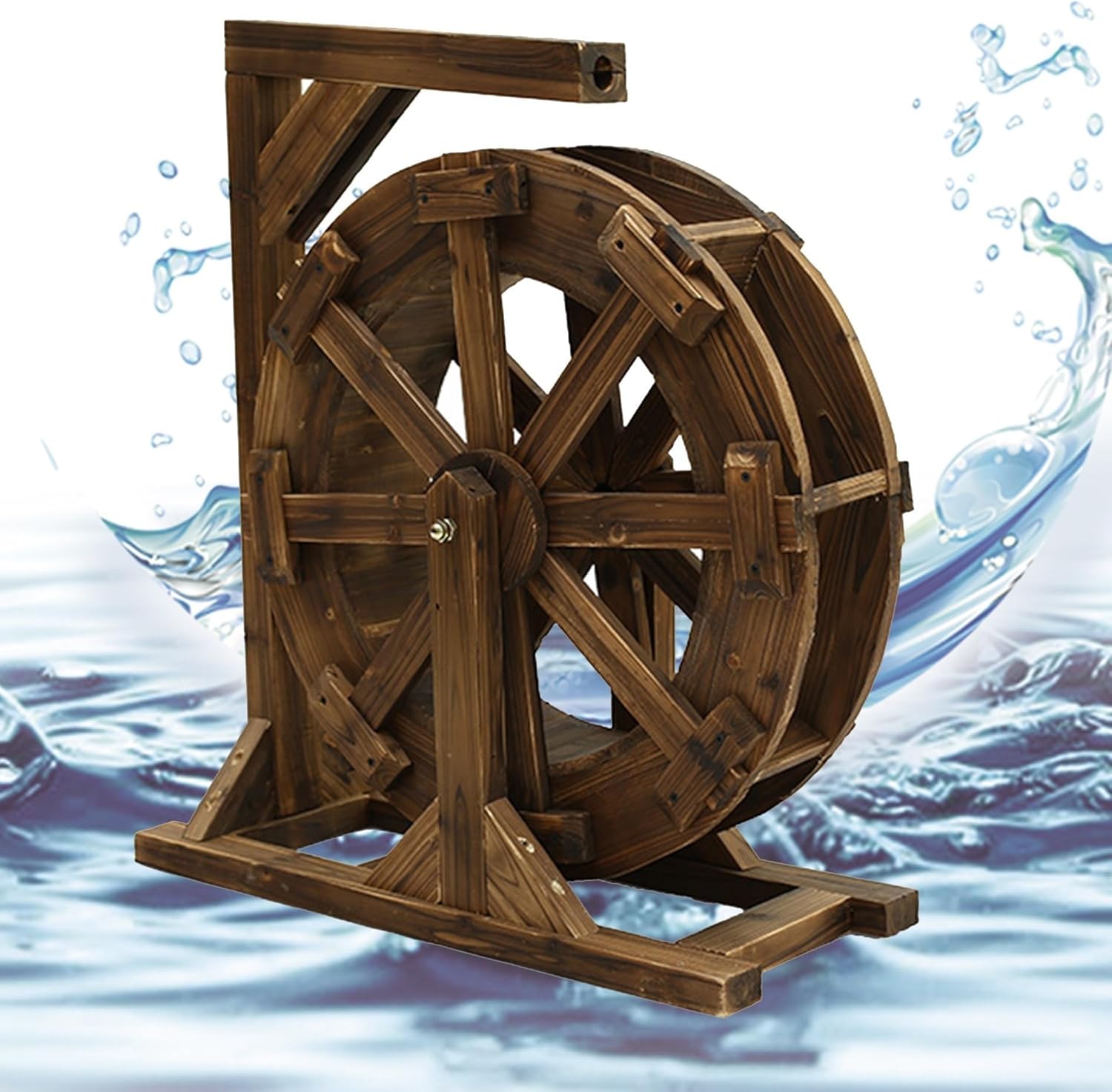 Amazon.com: ZZHOPE Retro Water Wheel Fountain Waterfall Wheel, Wooden ...