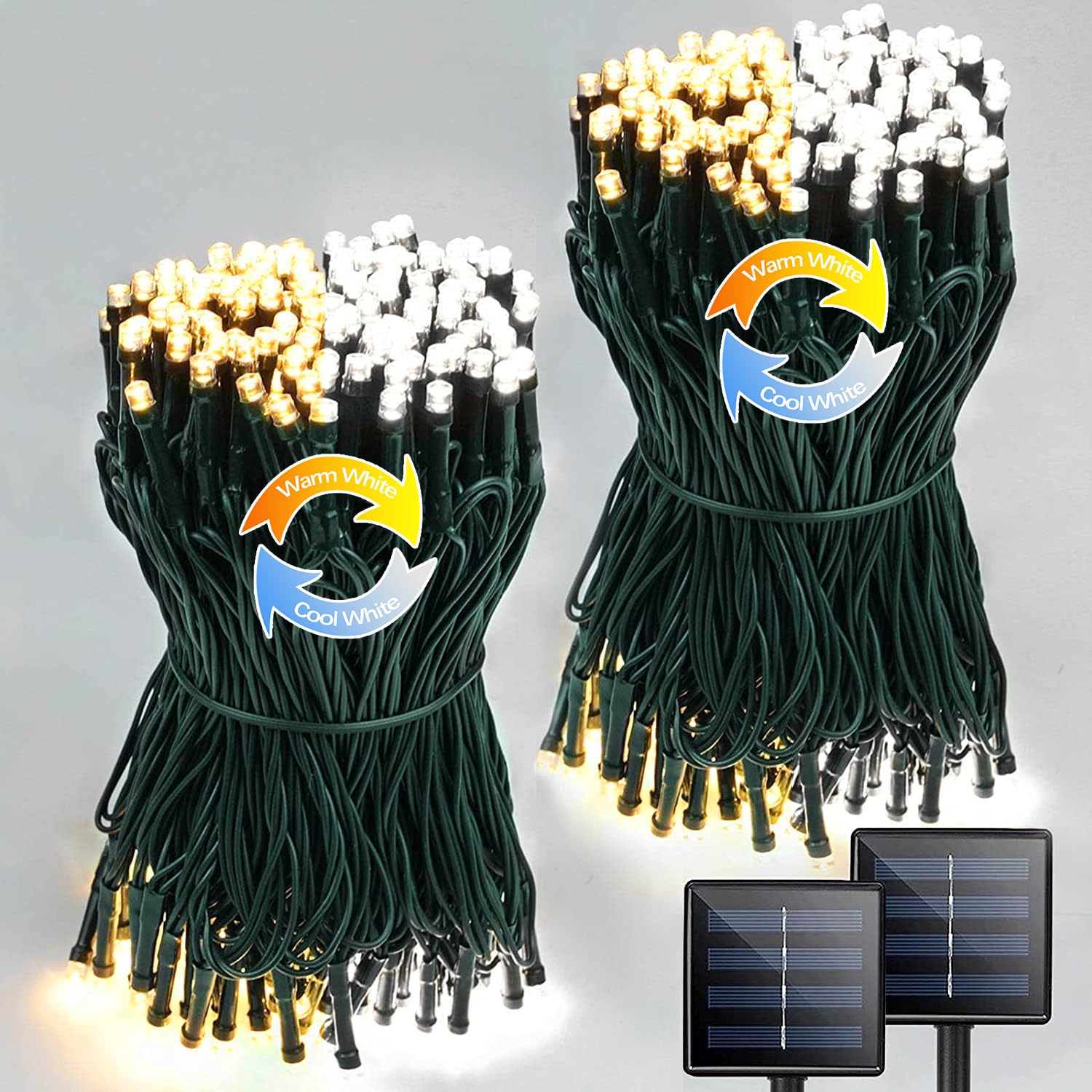 Snapklik.com : Color Changing 2-Pack Each 85FT Solar Christmas Lights ...