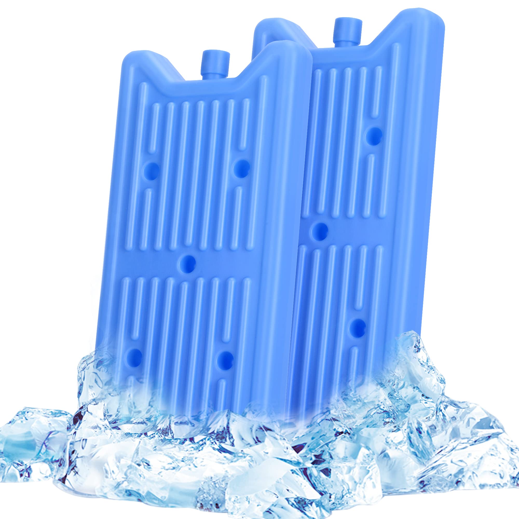 Snapklik.com : 2 Pack Ice Packs For Cooler, Reusable Ultra-Thin Freezer ...