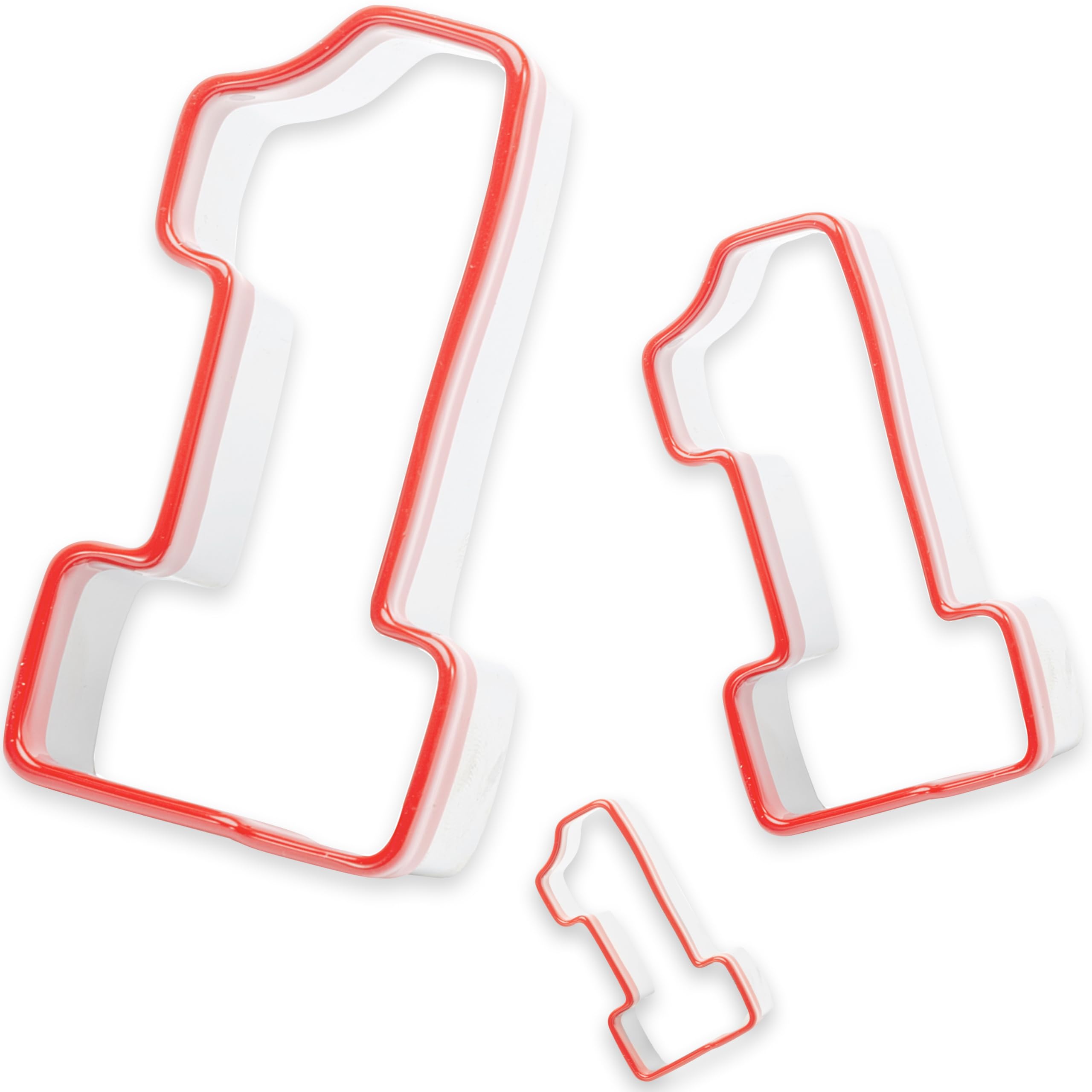 Amazon.com: 3Pcs Number One Cookie Cutters 5", 4", 3", 1 Cookie Cutter ...