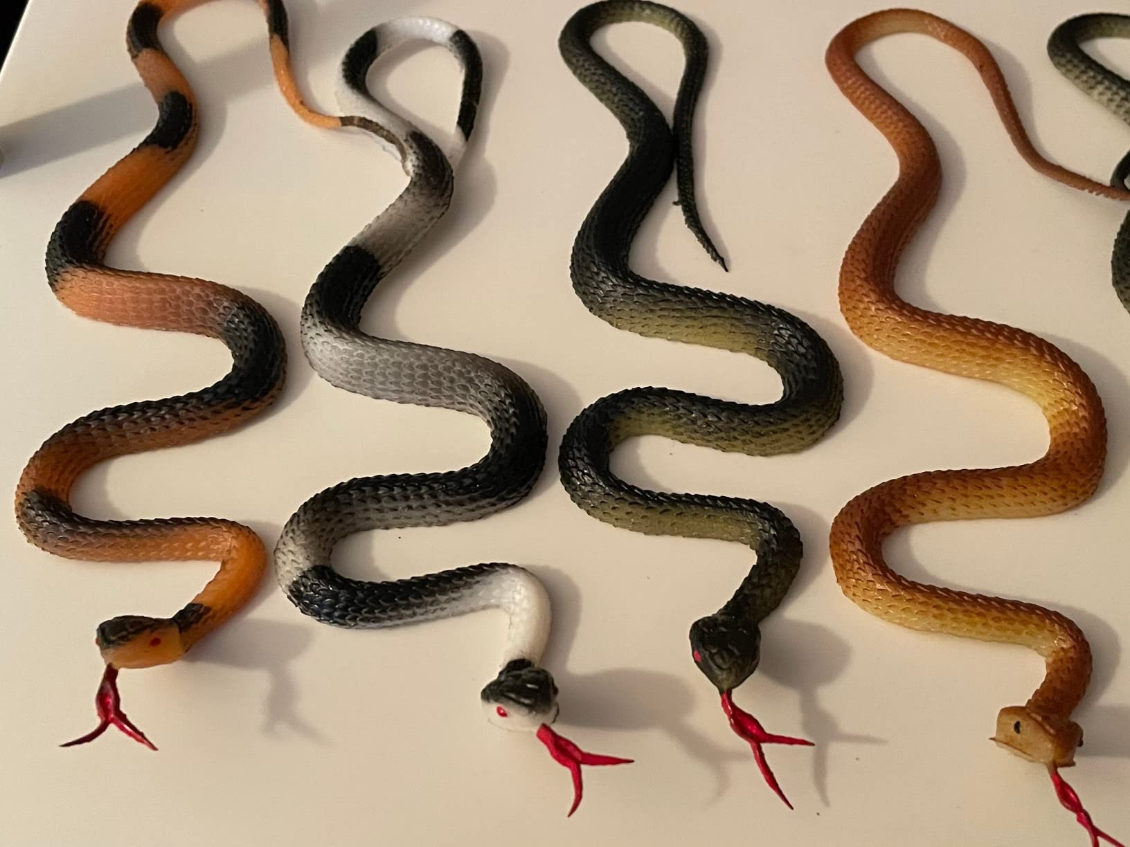 Amazon.com: HOHAJIU Fake Snake Toy Rubber Realistic Snake Toy 10 PCS ...