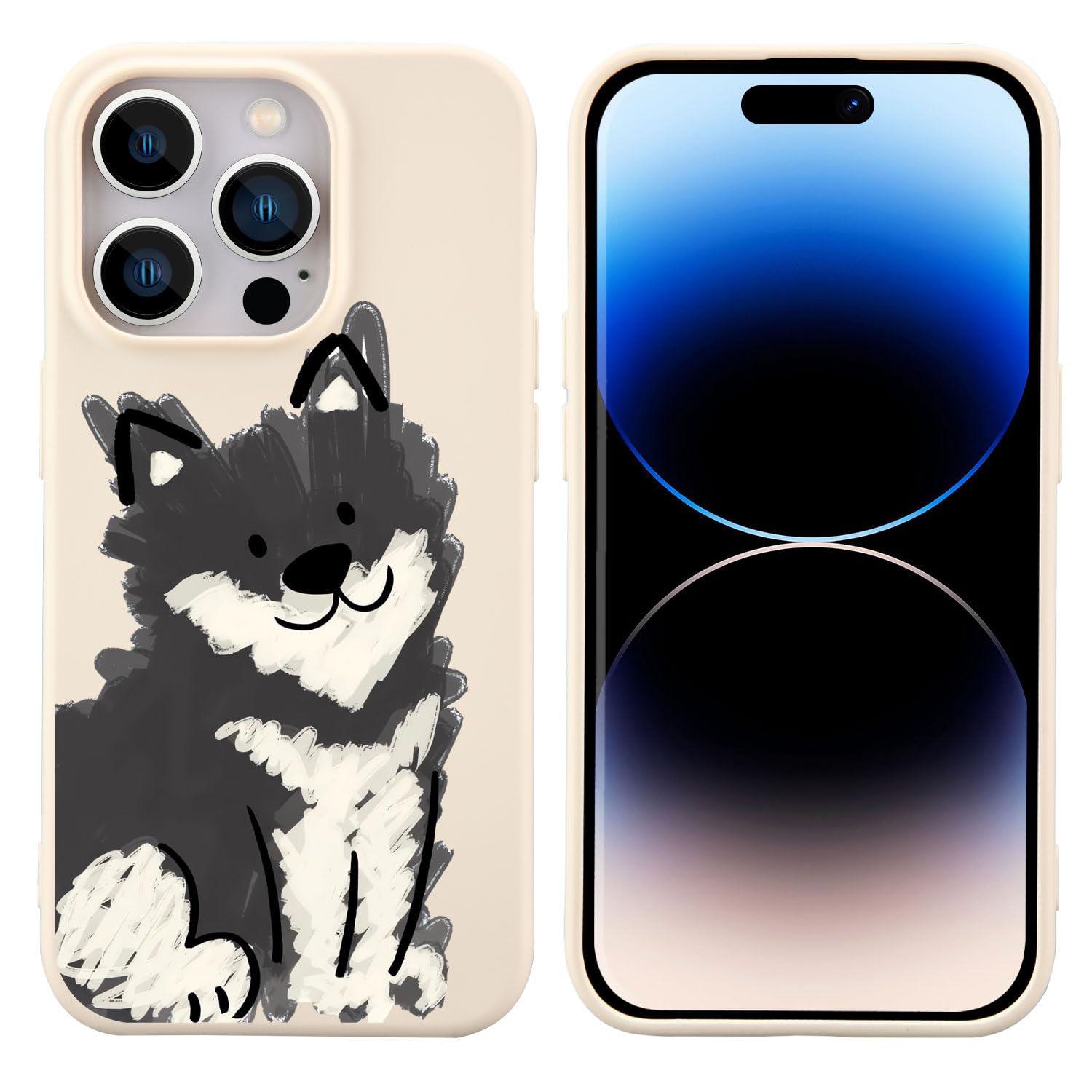JOYLAND Cute Husky Dog Phone Case for iPhone 13,Kawaii Animal Printed ...