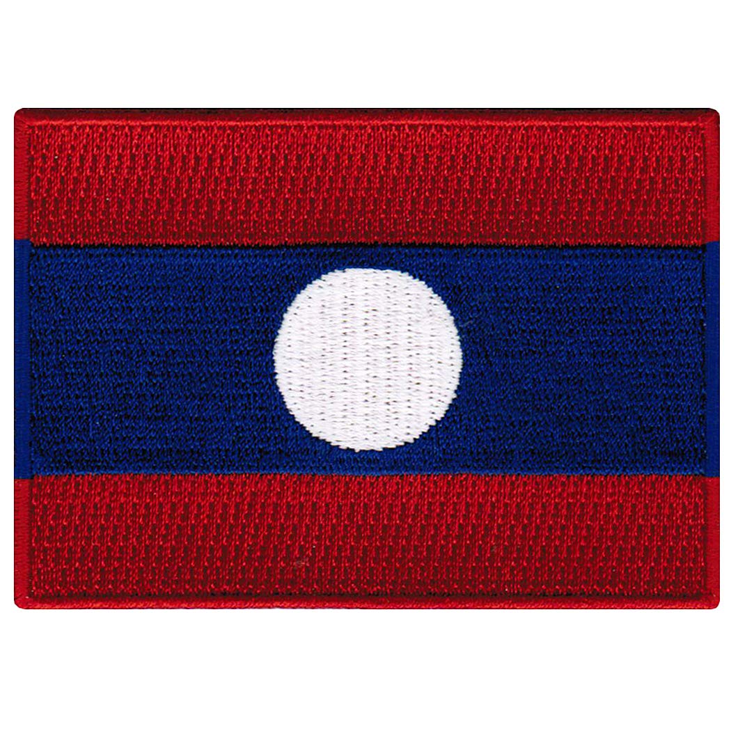 Amazon.com: Cypress Collectibles - Laos Flag Patch - Premium Embroidered Appliqué - Asian ...
