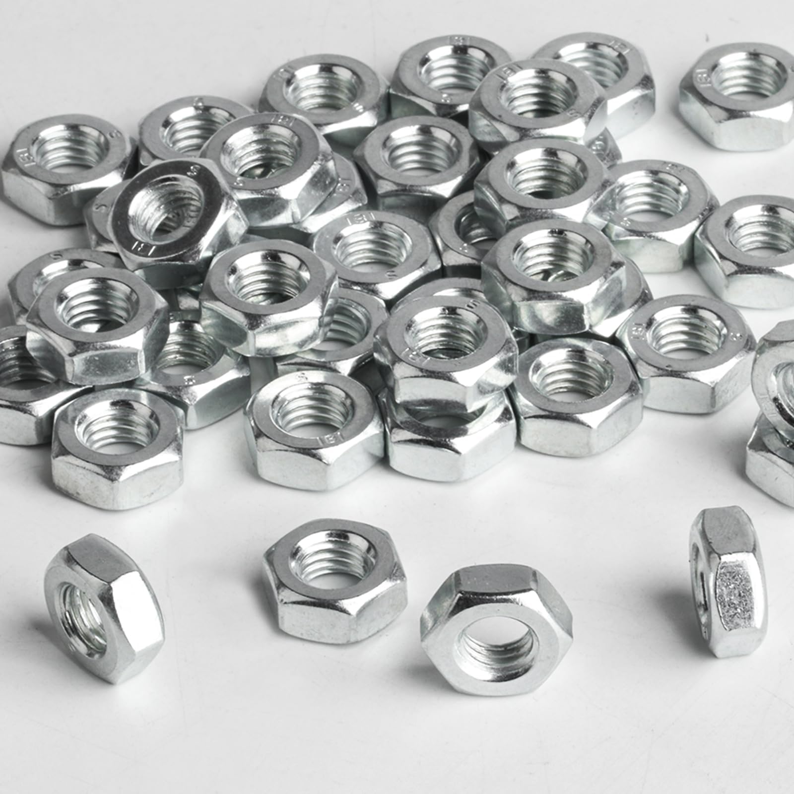 100 Stück Sechskant-Muttern M8 (DIN 934) Stahl verzinkt : Amazon.de ...