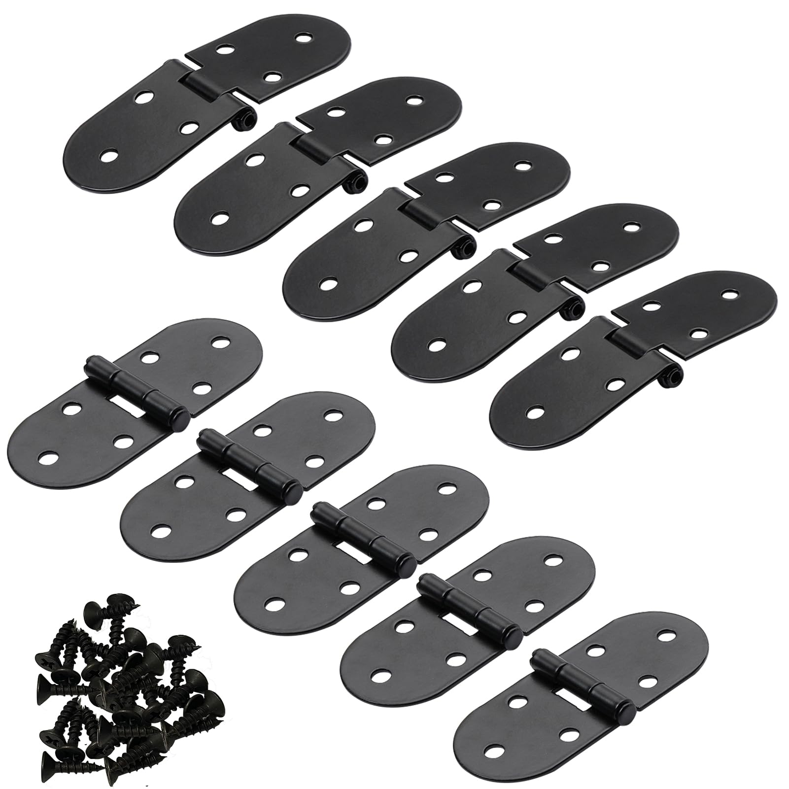 10 Pcs Black Folding Hinges|180 Degree Butt Hinge|Sewing Machine Table ...