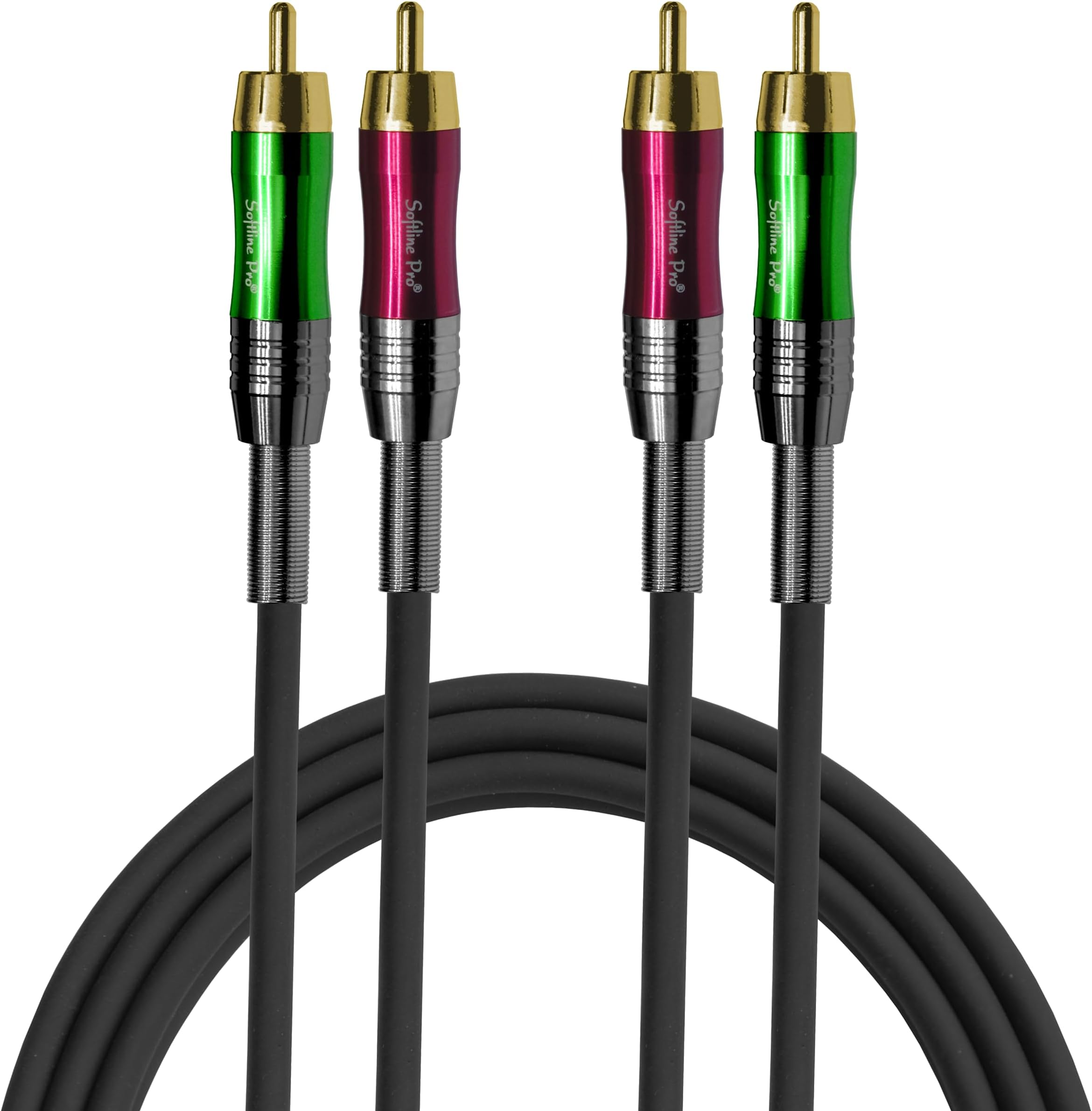 Softline Pro SP DUAL-RCA 2x RCA to 2x RCA 1.5 Meter Cable Stereo Audio ...