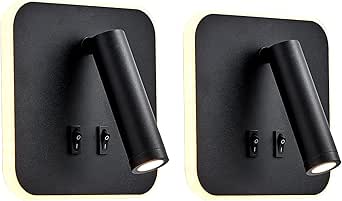 uksunvi Applique LED, applique de lecture de chevet, liseuses murales LED 12W, spot orientable ...