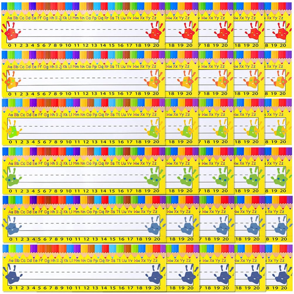 Amazon.com: 60Pcs Desk Nameplates for Classroom, Name Plate for Desk ...
