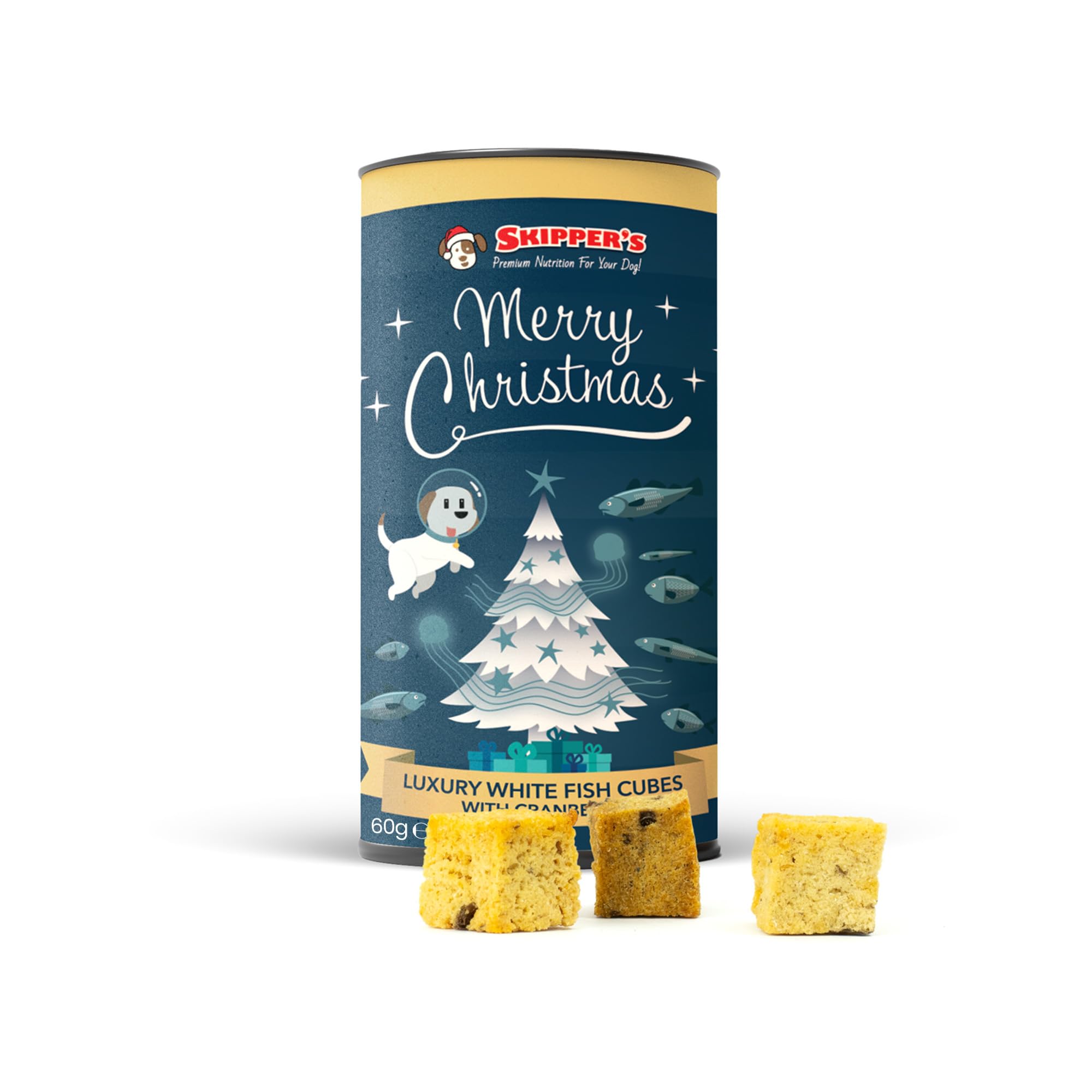SKIPPER'S Christmas White Fish Cubes - Luxury White Fish Cubes with ...
