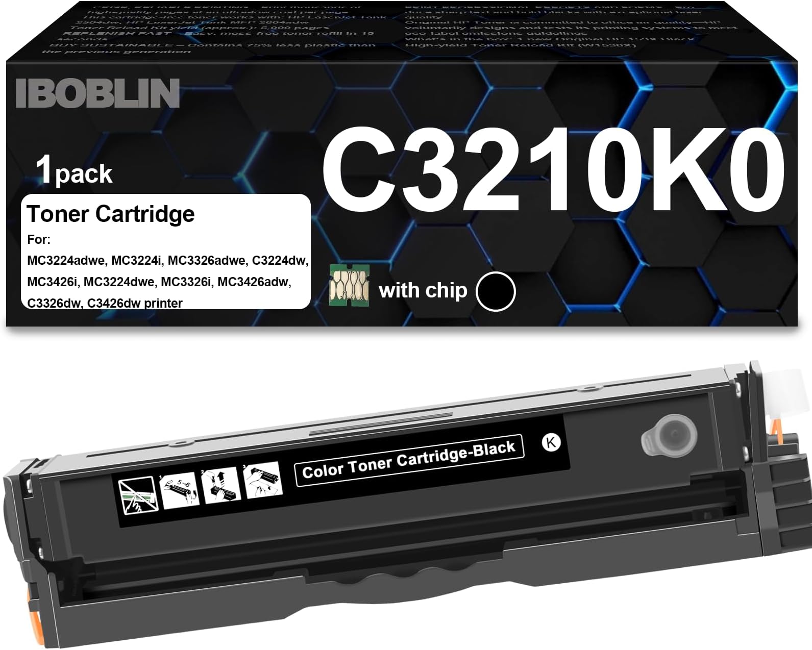 Amazon.com: C3210K0 Black High Yield Toner Cartridge (2,000 Pages ...