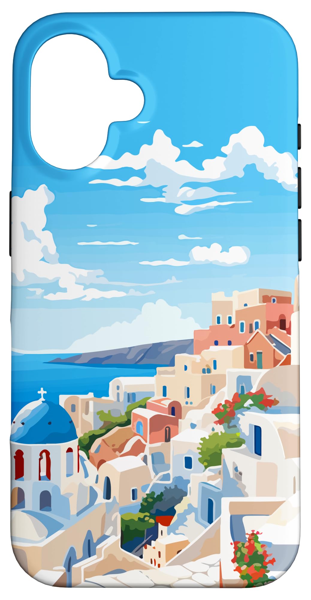 Amazon.com: iPhone 16 Santorini Greece Summer Afternoon Greek Theme Art ...
