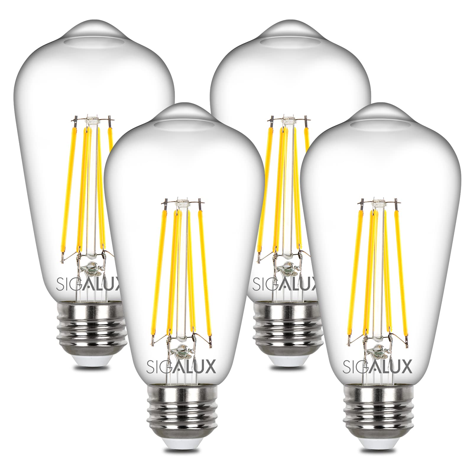 Snapklik.com : Edison Bulbs, E26 LED Bulb ST58 Filament Clear Non ...