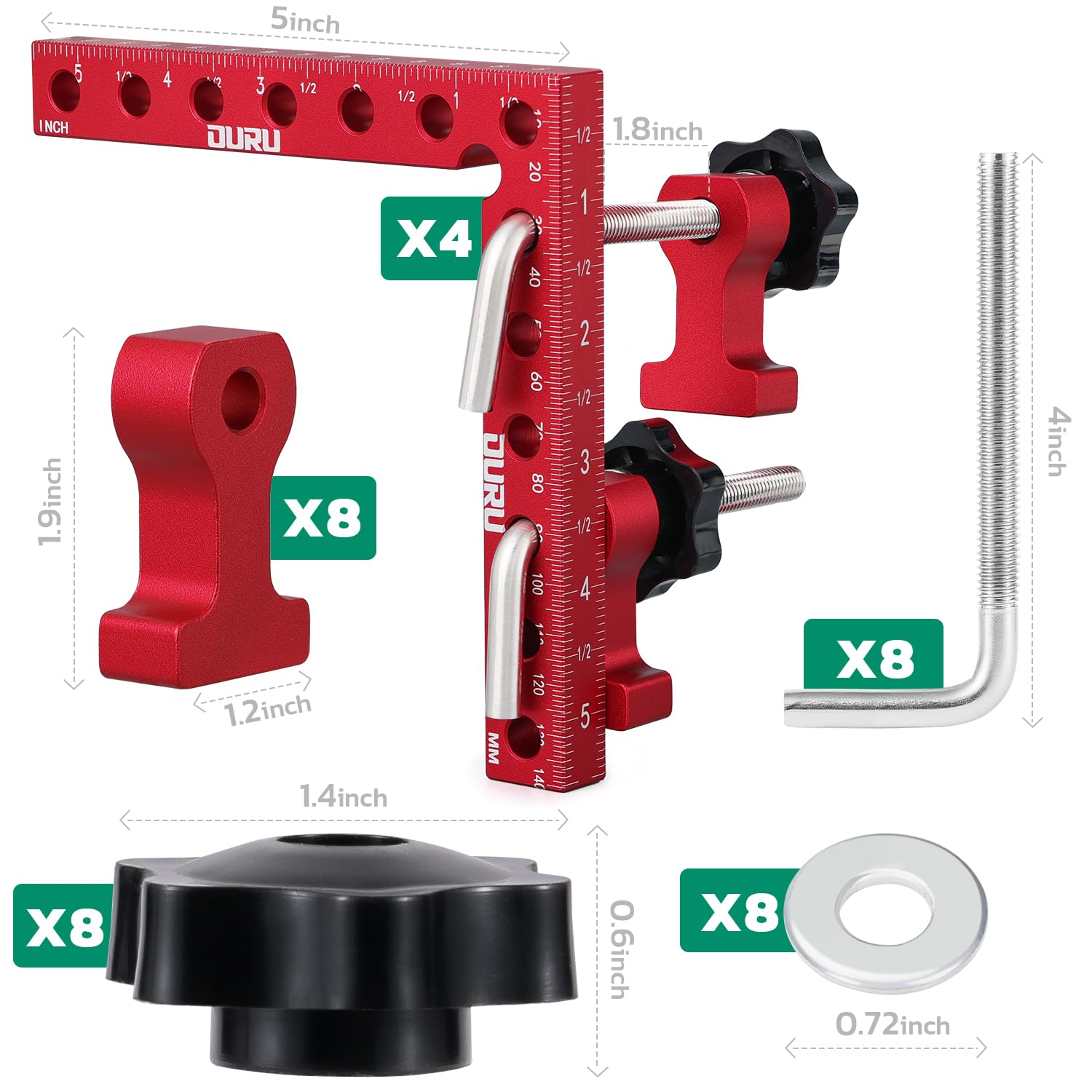 Snapklik.com : Corner Clamps For Woodworking Tools 4 Pack 90 Degree ...