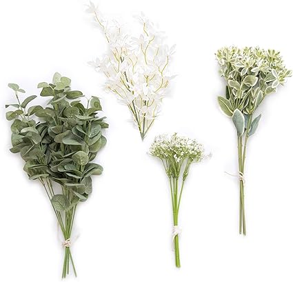 Amazon.com: Ling's Moment Artificial Greenery Stems Box Set, 15pcs with ...