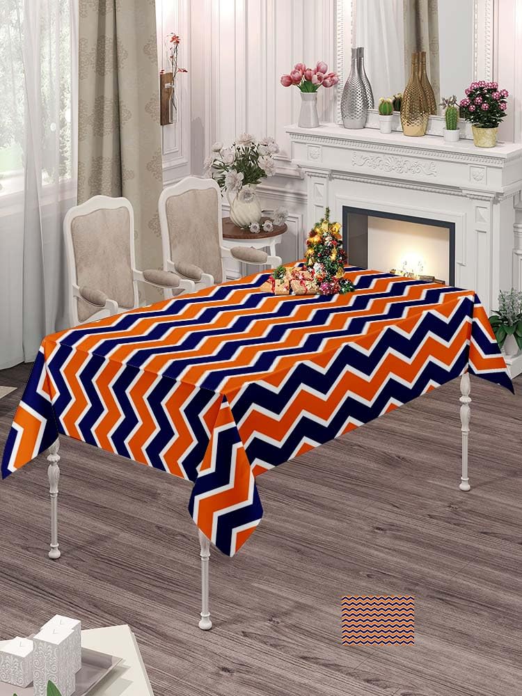 Chevron Navy Orange Plus