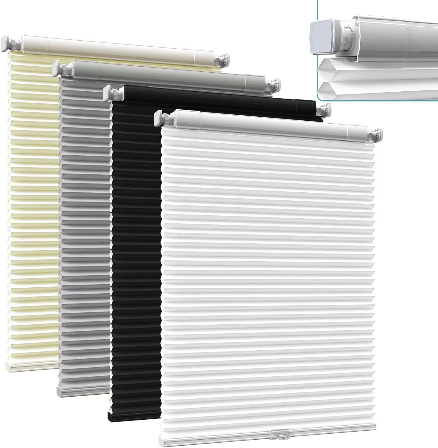 Amazon.com: MYshade Custom Drill Free Blinds, No Drill No Tools ...