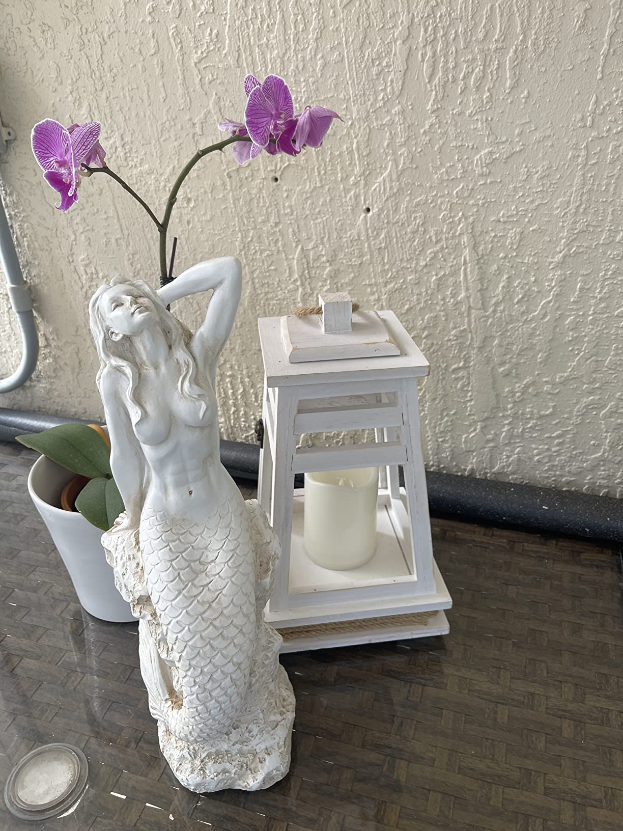 Amazon.com: homestyles 16 in. Large Sexy Mermaid Sitting on Coastal ...