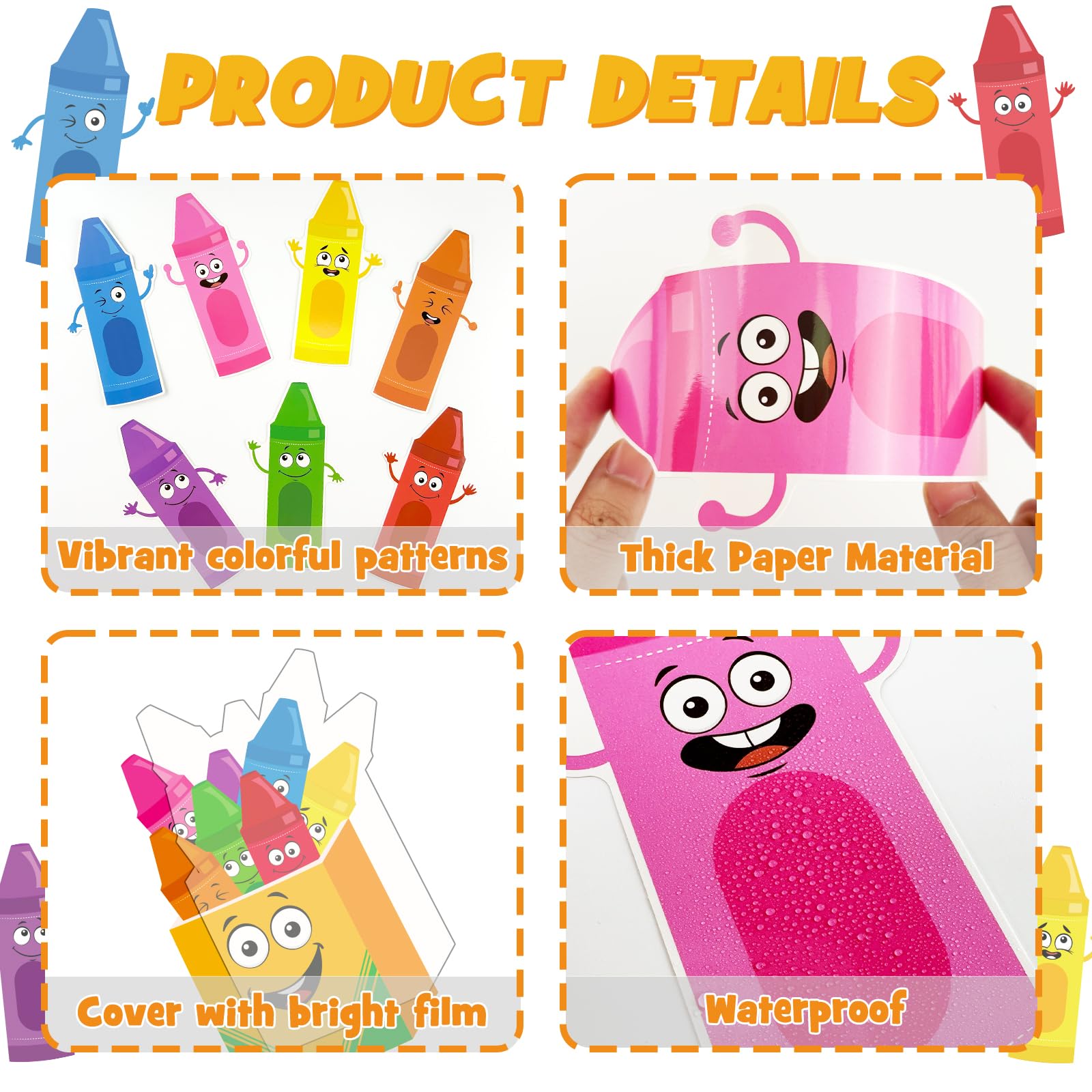 School Bulletin Board Supplies 3D Crayon Classroom Door Decor - Back To ...