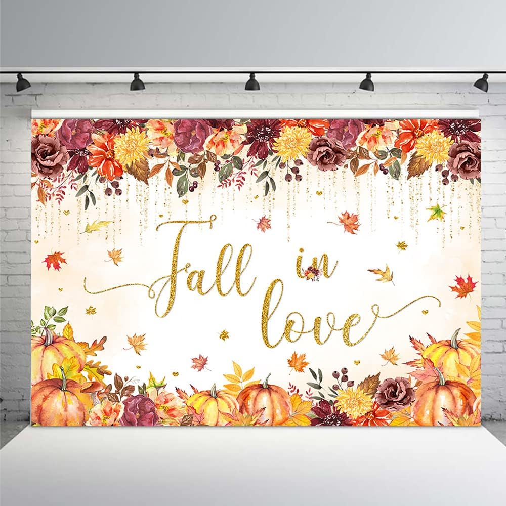 Amazon.com : MEHOFOND 7x5ft Fall in Love Backdrop Thanksgiving Pumpkin ...