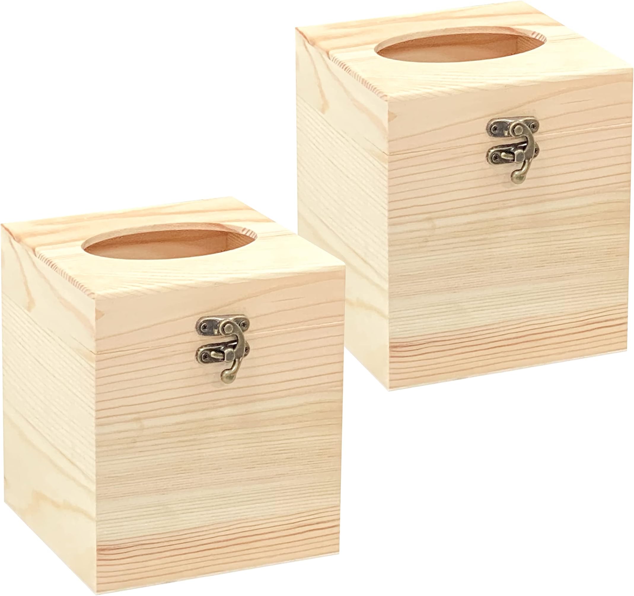 Amazon.com: Unfinished Wood Tissue Box Cover for Arts and Crafts, Home ...