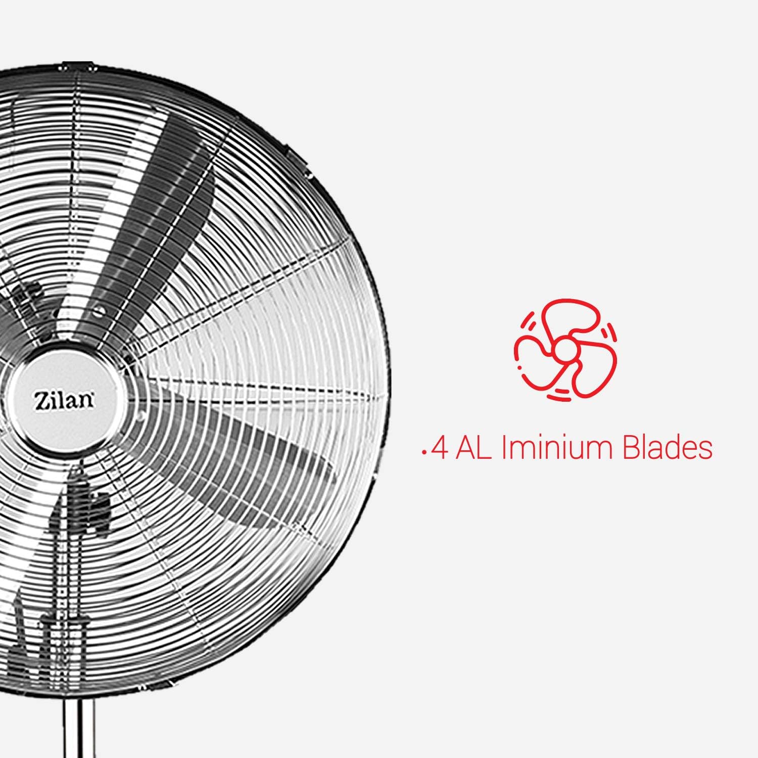 Zilan 16-inch Metal Pedestal Fan (Model ZLN1112) Instruction Manual