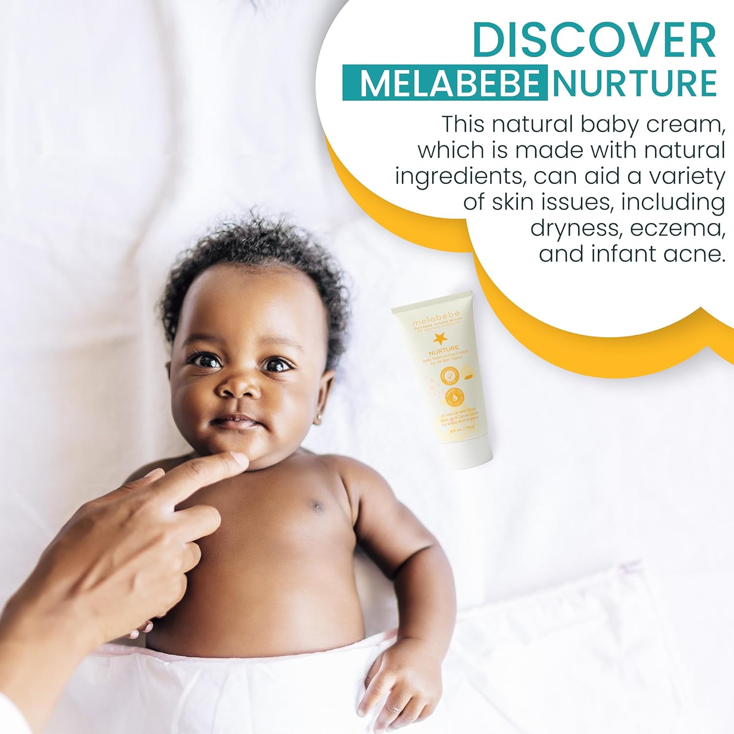 Melabebe Nurture Crema hidratante diaria – Crema para eccema para bebés ...
