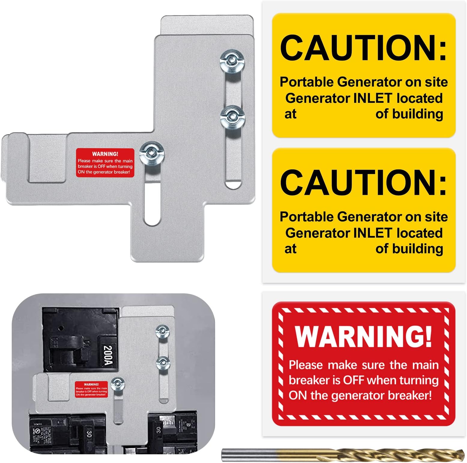 GE-200A GE General Electric Generator Interlock Kit for 150 or 200 amp ...