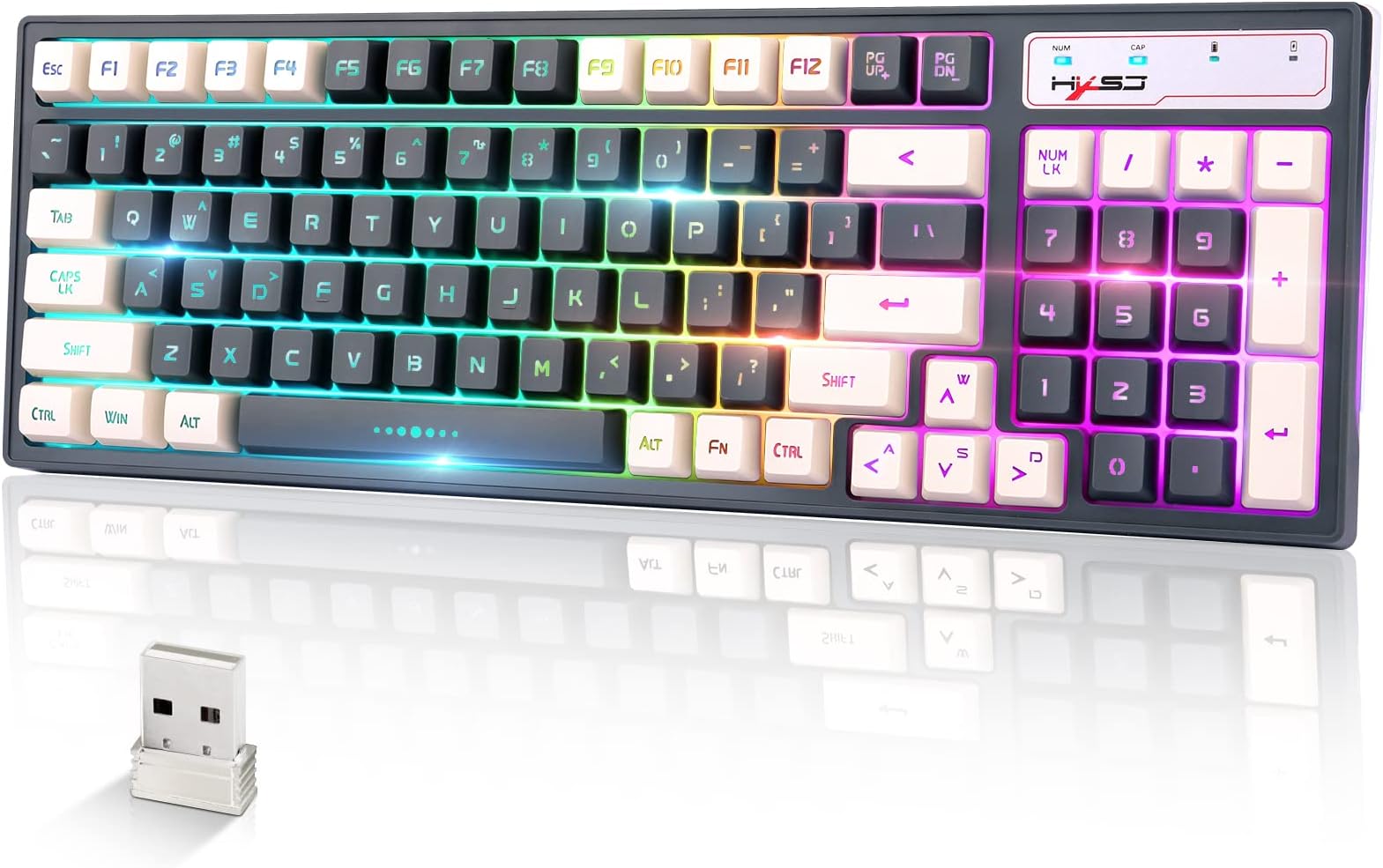 Amazon.com: LexonElec Wireless Gaming Keyboard Chroma RGB Lighting ...